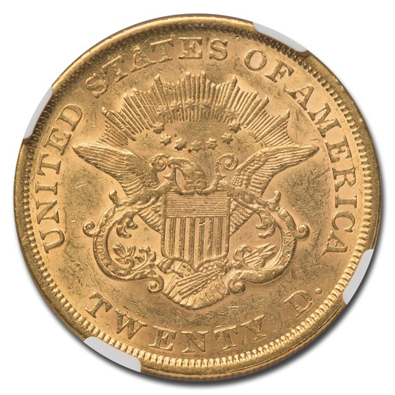 Buy 1854 $20 Liberty Gold Double Eagle AU-55 NGC (Small Date) | APMEX