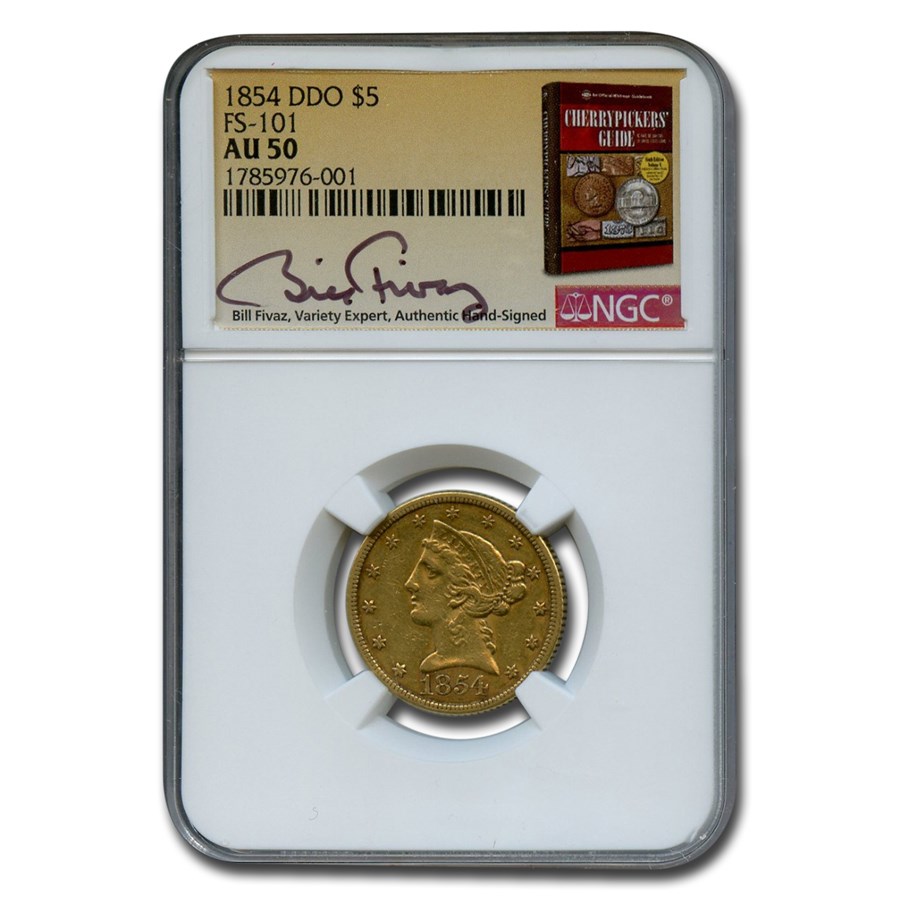 Buy 1854 Liberty Gold Half Eagle AU-50 DDO | APMEX