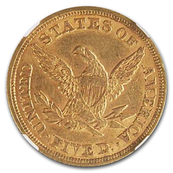 Buy 1854 $5 Liberty Gold Half Eagle AU-55 NGC | APMEX