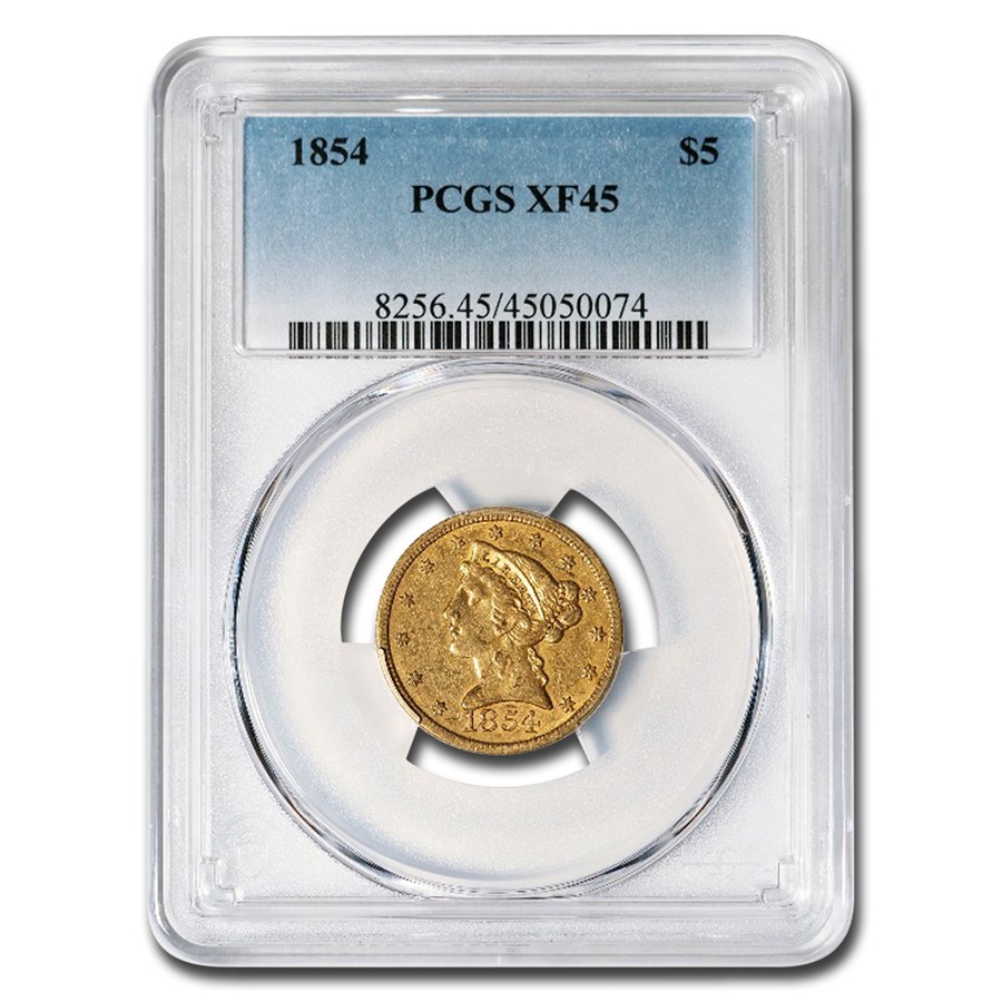 Buy 1854 $5 Liberty Gold Half Eagle XF-45 PCGS | APMEX