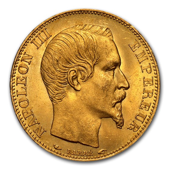 Buy 1854-A France Gold 20 Francs Napoleon III MS-64 NGC | APMEX