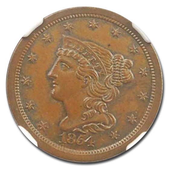 Buy 1854 Half Cent MS-64 NGC (Brown) | APMEX