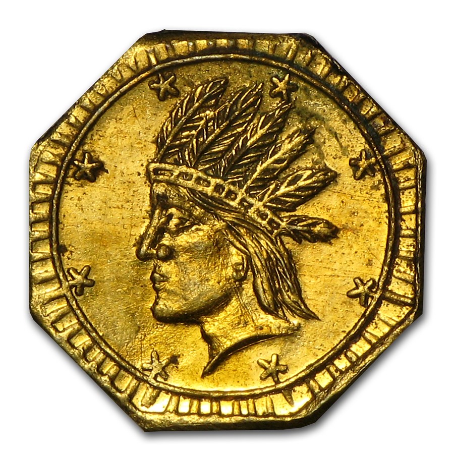 Buy 1854 Indian Octagonal Gold Token MS-63 | APMEX