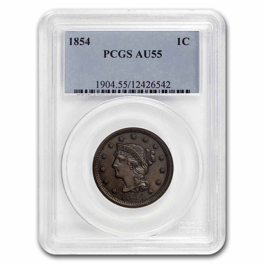 Buy 1854 Large Cent AU-55 PCGS | APMEX