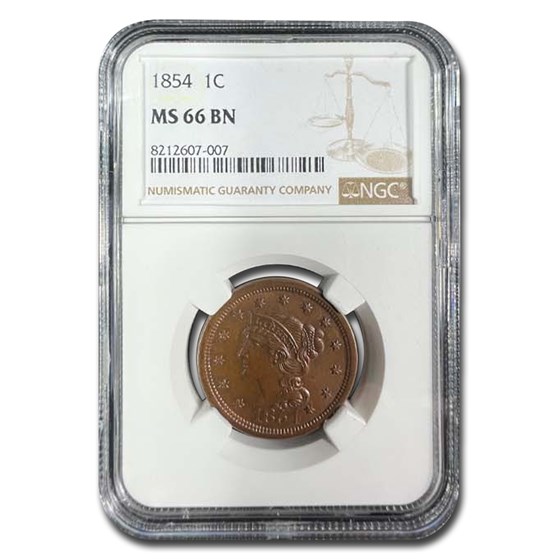 Buy 1854 Large Cent MS-66 NGC (Brown) | APMEX