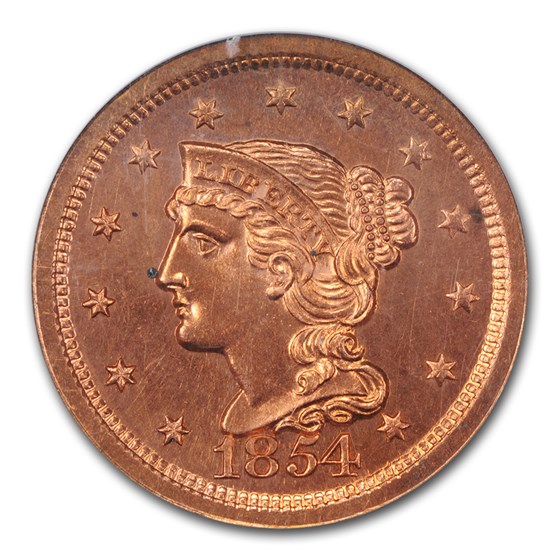 Buy 1854 Large Cent PR-64 PCGS (Red) | APMEX