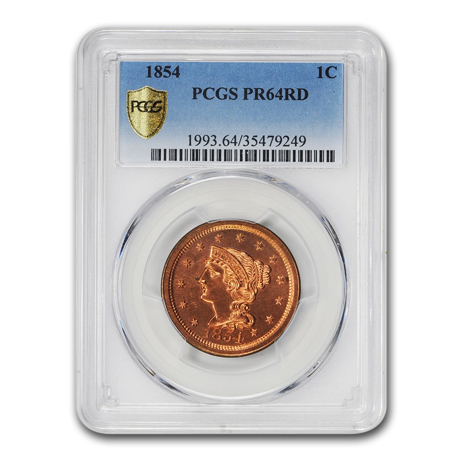 Buy 1854 Large Cent PR-64 PCGS (Red) | APMEX