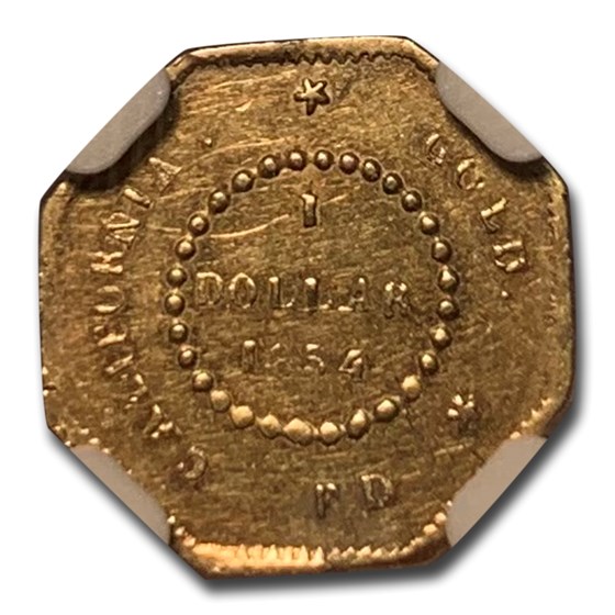 Buy 1854 Liberty Octagonal One Dollar Gold AU-58 NGC (BG-509) | APMEX