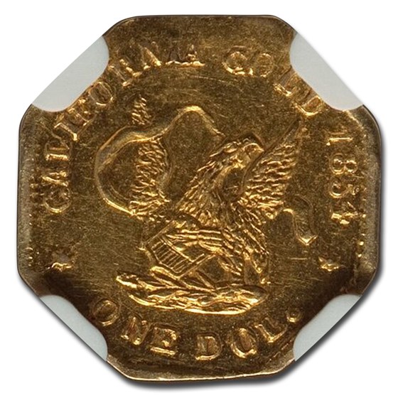 Buy 1854 Liberty Octagonal One Dollar Gold MS-63 NGC (BG-504) | APMEX