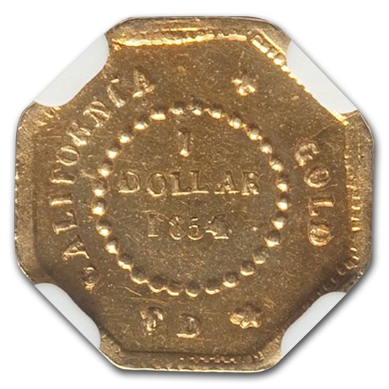 Buy 1854 Liberty Octagonal One Dollar Gold MS-63 NGC (BG-508) | APMEX