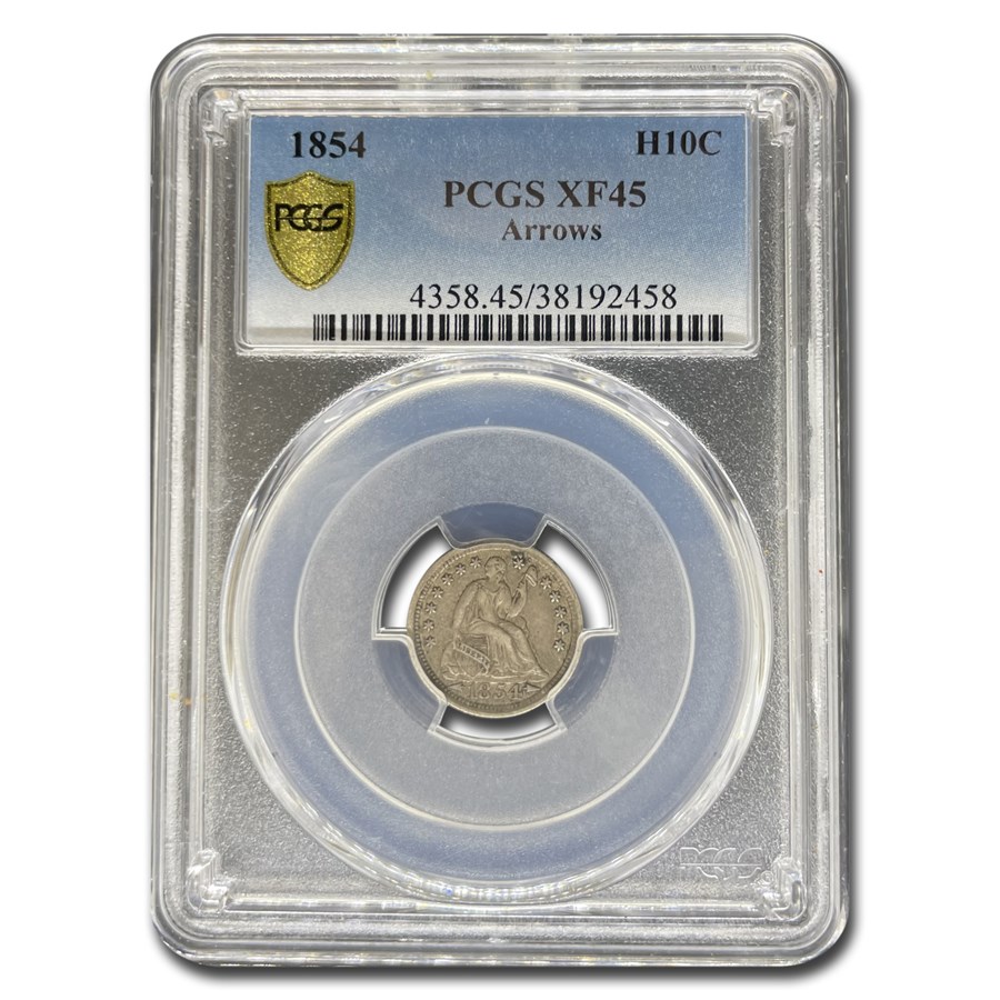 Buy 1854 Liberty Seated Half Dime XF-45 PCGS (Arrows) | APMEX