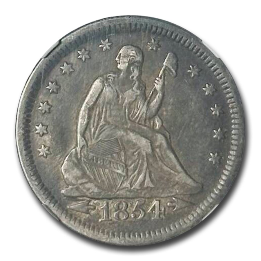1854 Liberty Seated Quarter XF-40 NGC (Arrows)