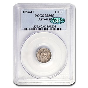 Buy 1854-O Liberty Seated Half Dime MS-65 PCGS CAC | APMEX