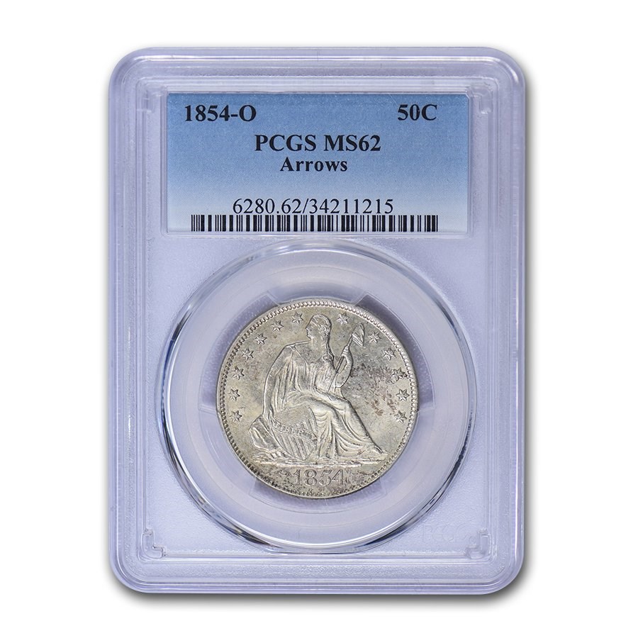 Buy 1854-O Liberty Seated Half Dollar MS-62 PCGS (Arrows) | APMEX