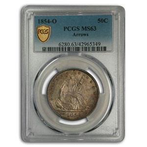 Buy 1854-O Liberty Seated Half Dollar MS-63 PCGS (Arrows) | APMEX