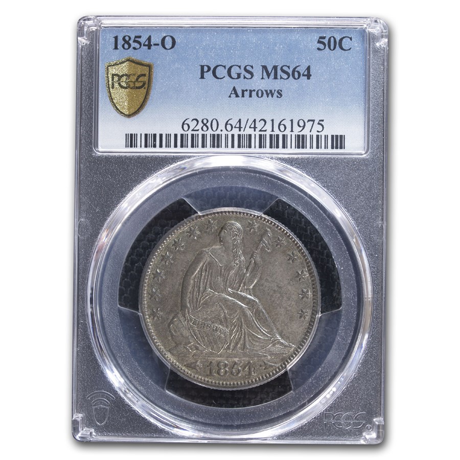 Buy 1854-O Liberty Seated Half Dollar MS-64 PCGS (Arrows) | APMEX