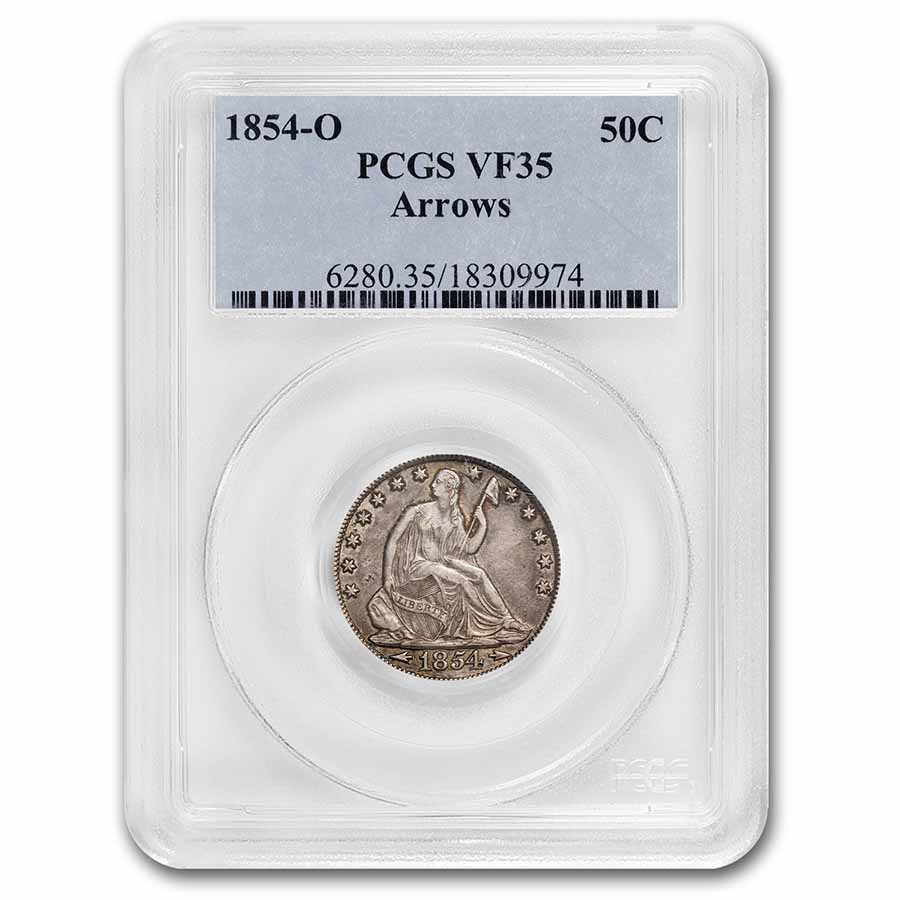 Buy 1854-O Liberty Seated Half Dollar VF-35 PCGS (Arrows) | APMEX