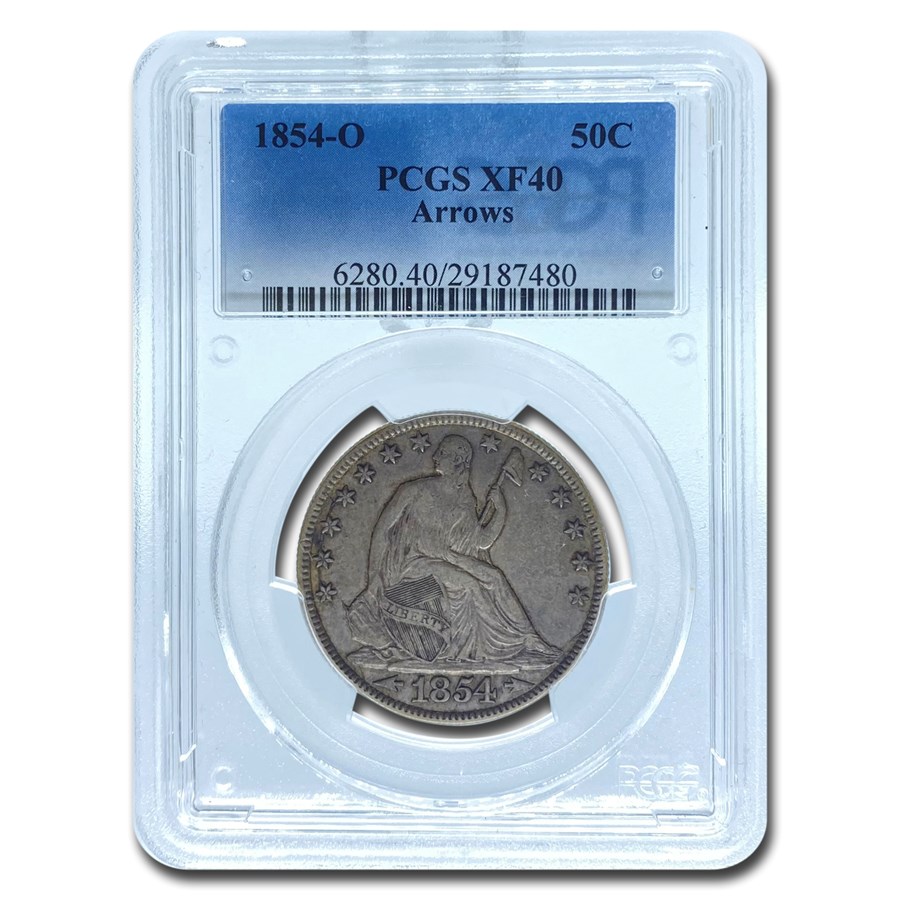 Buy 1854-O Liberty Seated Half Dollar XF-40 PCGS (Arrows) | APMEX