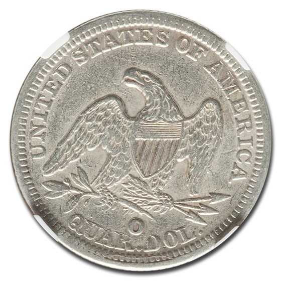 Buy 1854-O Liberty Seated Quarter AU-50 NGC (Huge O) | APMEX