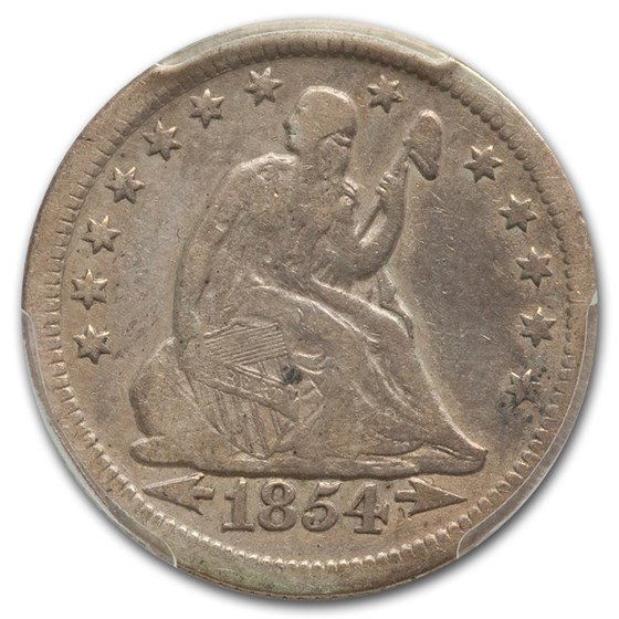 Buy 1854-O Liberty Seated Quarter Fine-15 PCGS (Arrows, Huge O) | APMEX