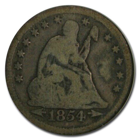 Buy 1854-O Liberty Seated Quarter Good-6 NGC (Huge O) | APMEX