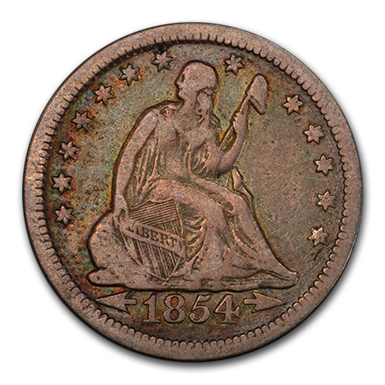 Buy 1854-O Liberty Seated Quarter VF-20 PCGS (Arrows, Huge O) | APMEX