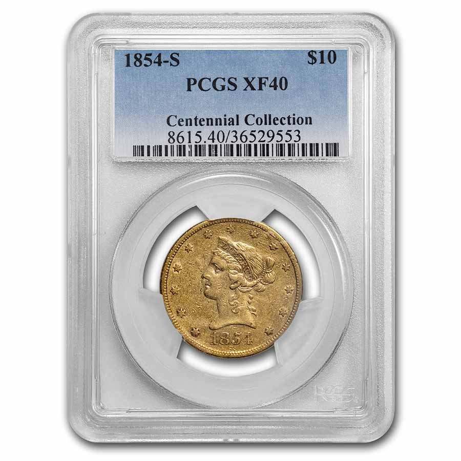 Buy 1854-S $10 Liberty Gold Eagle XF-40 PCGS | APMEX