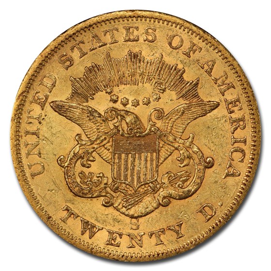 Buy 1854-S $20 Liberty Gold Double Eagle MS-60 PCGS | APMEX