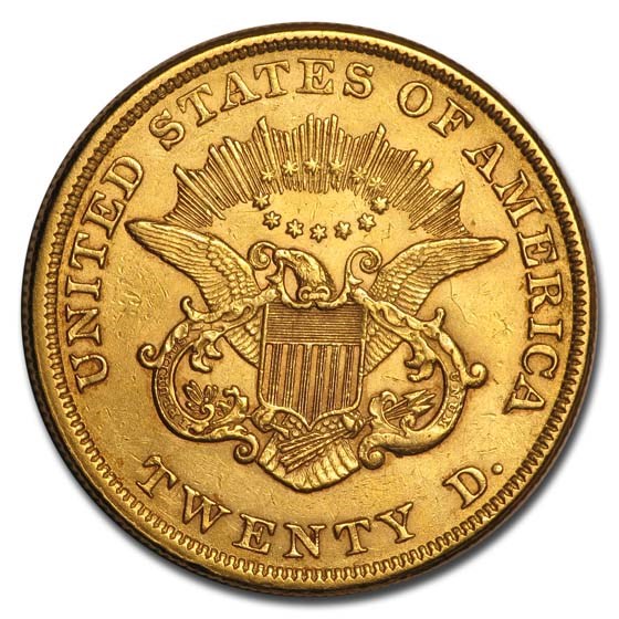 Buy 1855 $20 Liberty Gold Double Eagle AU Details (Cleaned) | APMEX
