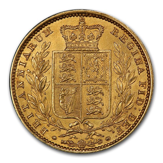 Buy 1855 Great Britain Gold Sovereign Victoria MS-63 PCGS | APMEX