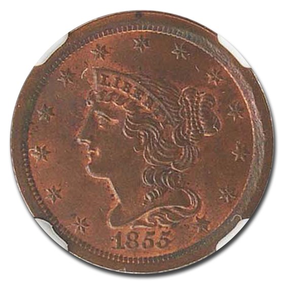 Buy 1855 Half Cent MS-65 NGC (Red/Brown) | APMEX