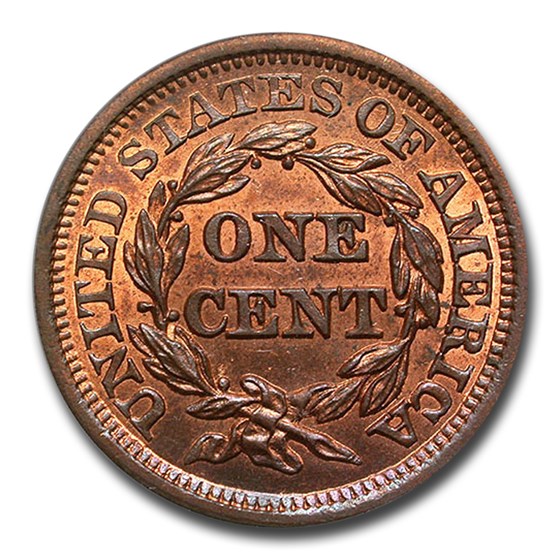 Buy 1855 Large Cent MS-65 PCGS CAC (Red/Brown, Upright 55) | APMEX