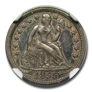 Buy 1855 Liberty Seated Dime AU-50 NGC (Arrows) | APMEX
