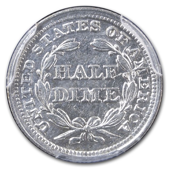 Buy 1855 Liberty Seated Half Dime AU-53 PCGS (Arrows) | APMEX