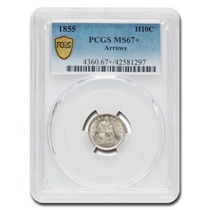 Buy 1855 Liberty Seated Half Dime MS-67+ PCGS (Arrows) | APMEX