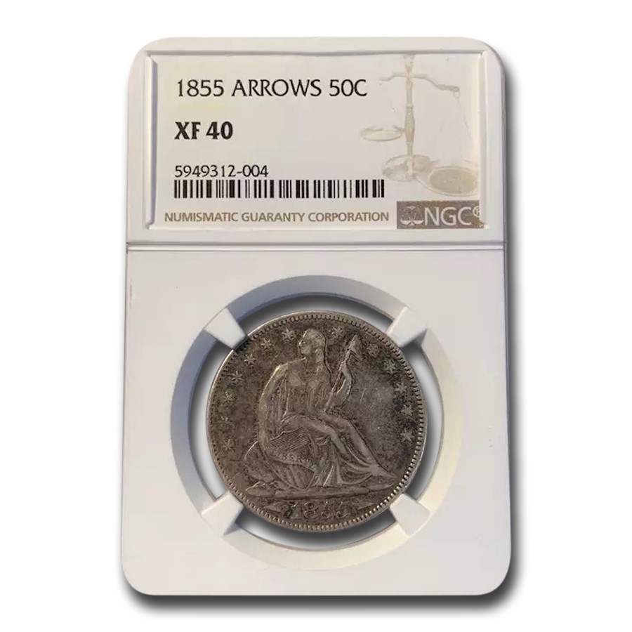 Buy 1855 Liberty Seated Half Dollar XF-40 NGC | APMEX