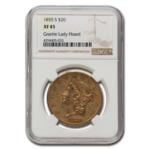 Buy 1855-S $20 Liberty Gold Double Eagle XF-45 NGC | APMEX