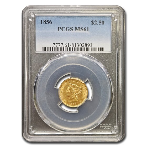 Buy 1856 $2.50 Liberty Gold Quarter Eagle MS-61 PCGS | APMEX