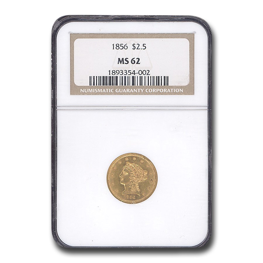 Buy 1856 $2.50 Liberty Gold Quarter Eagle MS-62 NGC | APMEX