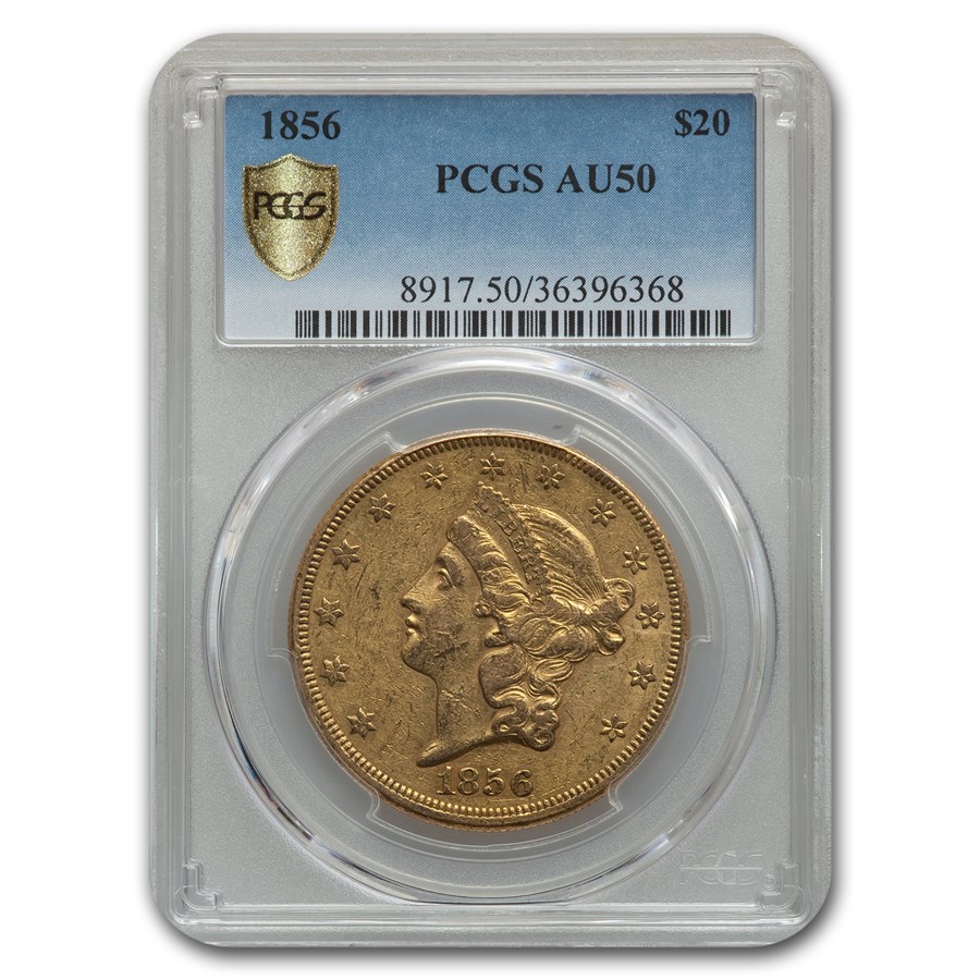 Buy 1856 $20 Liberty Gold Double Eagle AU-50 PCGS | APMEX