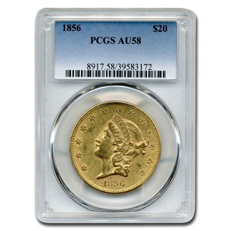 Buy 1856 $20 Liberty Gold Double Eagle AU-58 PCGS | APMEX