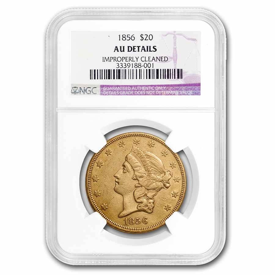 Buy 1856 $20 Liberty Gold Double Eagle AU Details NGC (Cleaned) | APMEX