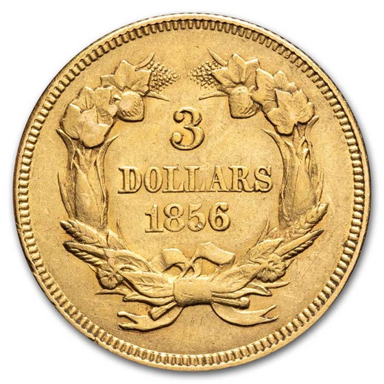 1856 $3 Gold Princess AU