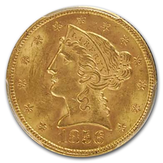 Buy 1856 $5 Liberty Gold Half Eagle MS-62 PCGS | APMEX