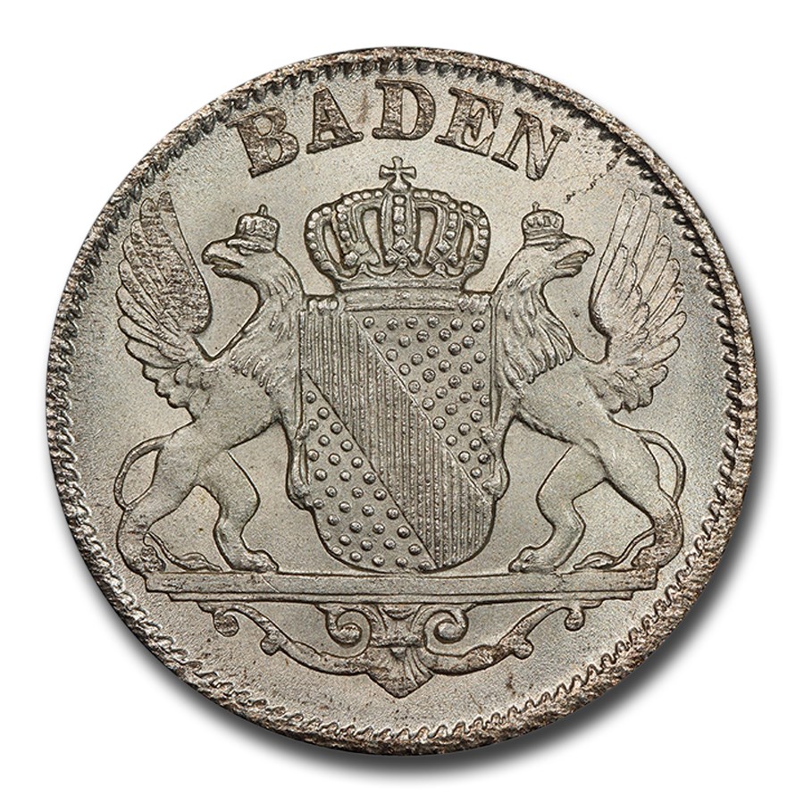 Buy 1856 Germany Baden Silver 6 Kreuzer Leopold I MS-67 PCGS | APMEX