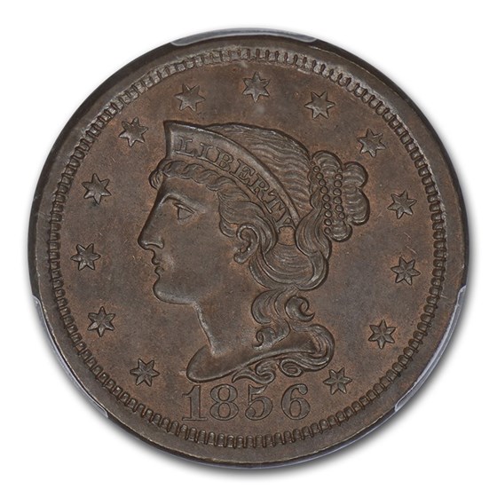 Buy 1856 Large Cent MS-65 PCGS (Brown, Upright 5) | APMEX