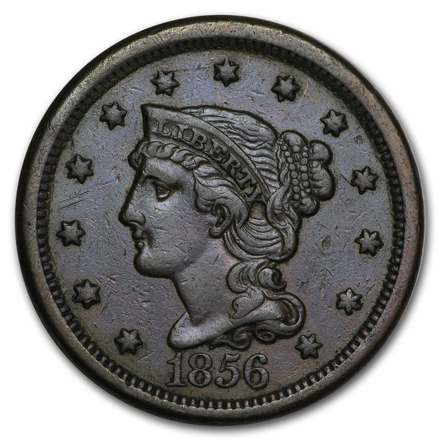 Buy 1856 Large Cent Slanted 5 AU | APMEX
