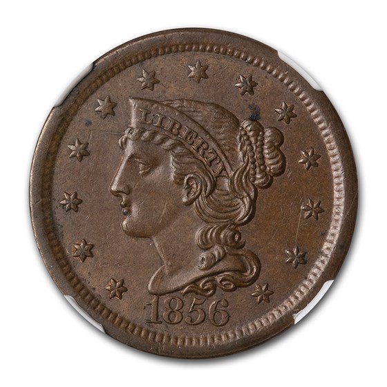 Buy 1856 Large Cent Slanted 5 MS-62 NGC (Brown) | APMEX
