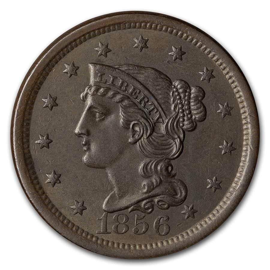 Buy 1856 Large Cent Upright 5 BU (Brown) | APMEX