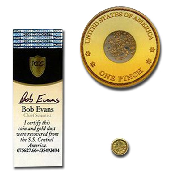 Buy 1856 Liberty Round 25 Cent Gold MS-66+ PCGS (BG-229 SS Cen. Am ...